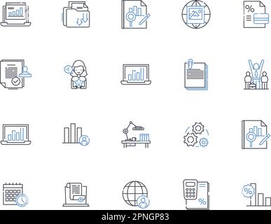 Competitive analysis line icons collection. Comparison, Market, Competition, Strategy, SWOT ...