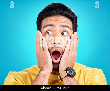 Shocked amazed face, surprised emotions of young teenager girl. Cute ...