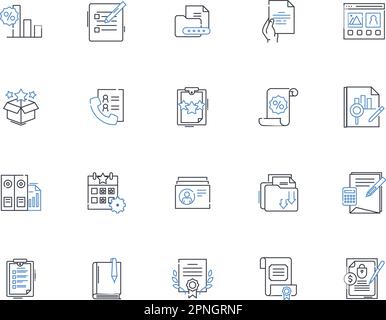 Plans line icons collection. Blueprint, Arrangement, Proposal, Strategy ...