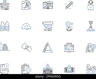 Scrutiny line icons collection. Examination, Analysis, Inspection ...