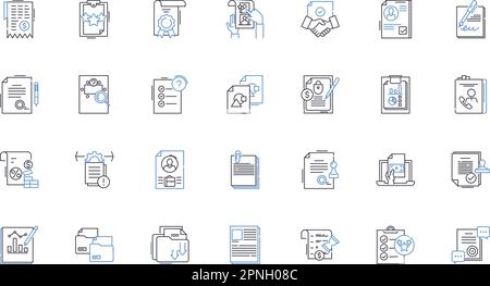 Settlement line icons collection. Compensation, Resettlement, Agreement ...