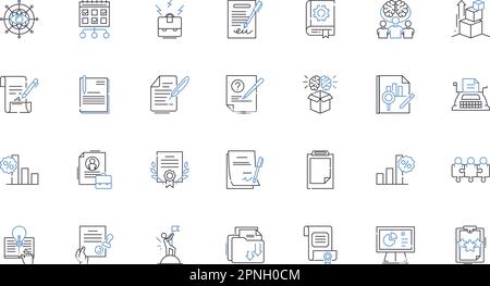Talent progress line icons collection. Growth, Mastery, Development ...