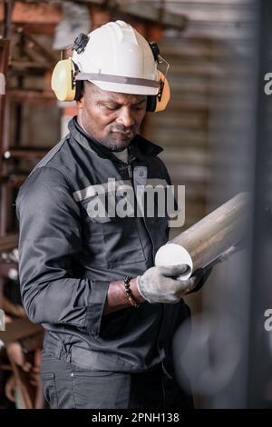 Engineering technician virtually examine the quality of workpieces ...