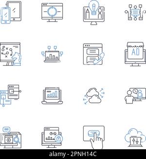Matrix line icons collection. Simulation, Reality, Matrix, Morpheus, Neo, Trinity, Cypher vector ...