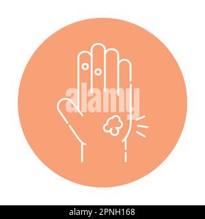warts disease color icon vector illustration Stock Vector Image & Art ...