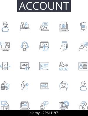 Billing Account line icons collection. Payment, Account, Billing ...
