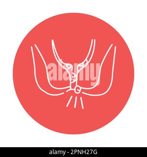 Hemorrhoids color line icon. Human diseases. Pictogram for web page ...