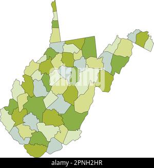 Political map of west virginia