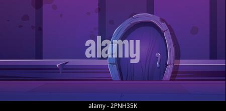 Fairy small mouse hole house at night. Cute cartoon hidden rat home ...