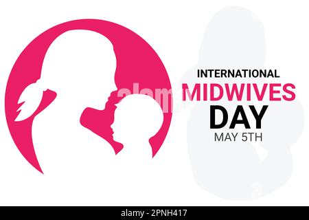 International Midwives Day. May 5Th. Template for background, banner, card, poster with text ...