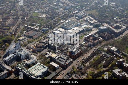 aerial view of Manchester Royal Infirmary hospital Stock Photo - Alamy