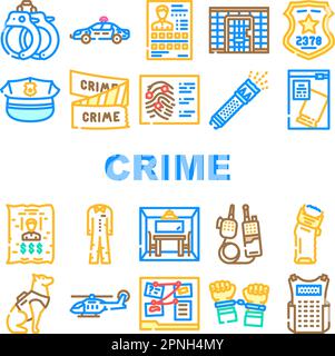 Violence color line icons set. Harassment, social abuse and bullying ...
