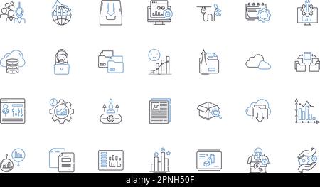 Router line icons collection. Nerk, Modem, Wifi, Internet, Ethernet ...