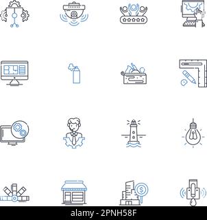 Speech therapy line icons collection. Aphasia, Dysphagia, Articulation ...