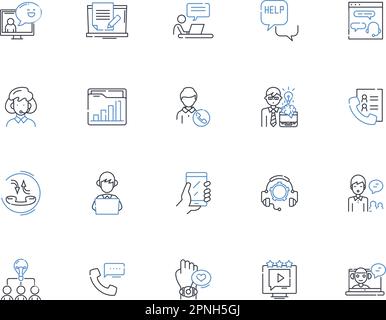 Verbalization line icons collection. Articulation, Verbalization, Communication, Expression ...