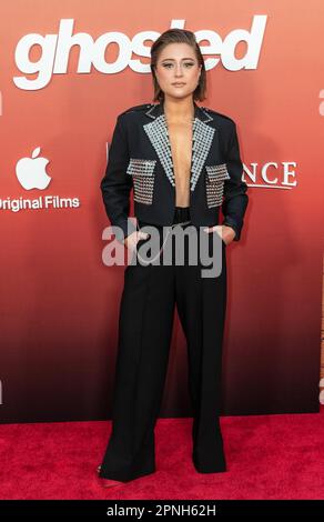 Lizze Broadway attends the premiere of Apple Original Films' "Ghosted ...