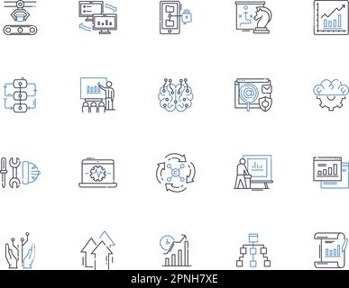 Organization sequence line icons collection. Order, Pattern, System, Sequence, Hierarchy ...
