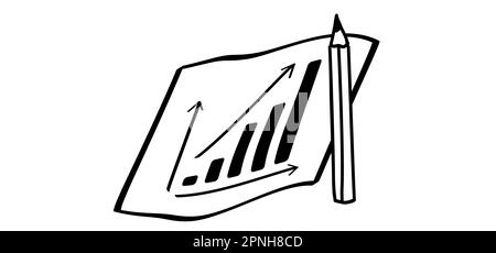 Business graph or candle stick. Cartoon growth progress. Financial ...