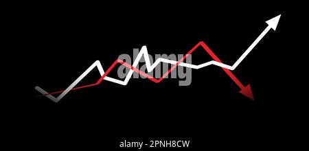 Business graph or candle stick. Cartoon growth progress. Financial ...
