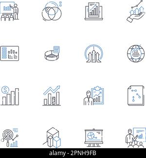 Timekeeping system line icons collection. Accuracy, Attendance ...
