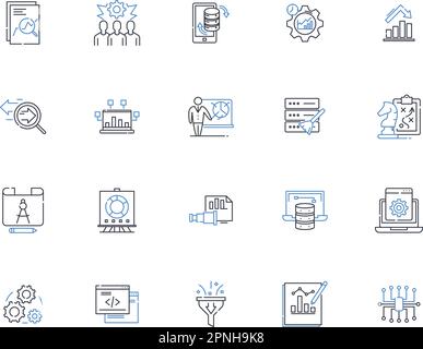 Visual representation line icons collection. Imagery, Illustration ...