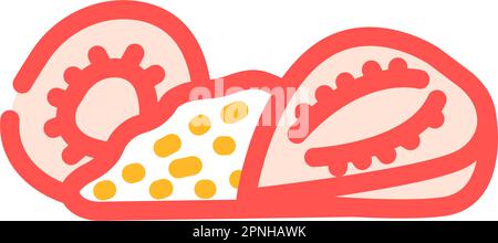 strawberry dried fruit color icon vector illustration Stock Vector ...
