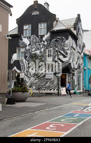 Reykjavík, Iceland - September 2021: Popular main pedestrian street ...