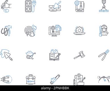 blueprint drafting mechanical engineer line icon vector illustration ...