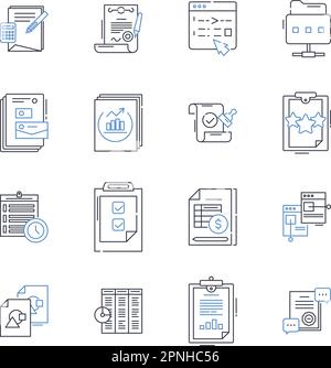 Statements line icons collection. Assertion, Claim, Declaration ...