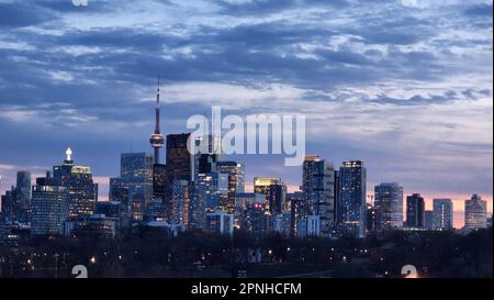 Aerial View of Toronto Skyline including Exhibition Place and Island ...