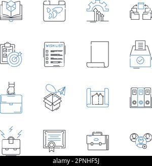 Categorizing line icons collection. Grouping, Sorting, Classifying, Ordering, Organization ...