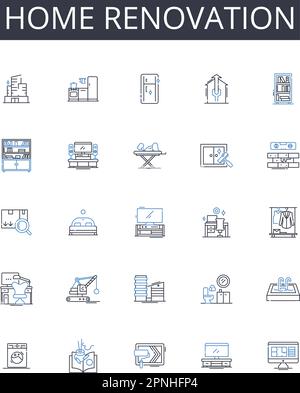 Garden transformation line icons collection. Revamp, Overhaul, Redesign ...