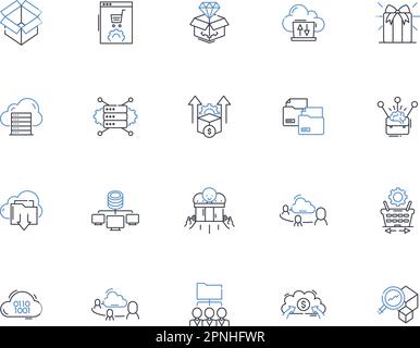 Stockpiling line icons collection. Hoarding, Accumulation, Reserve ...