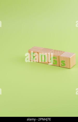SDGs - sustainable development goals word concept on cubes Stock Photo ...