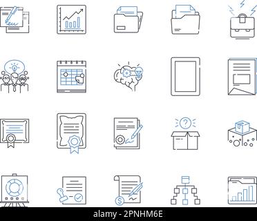 Continuous improvement line icons collection. Progress, Evolution ...