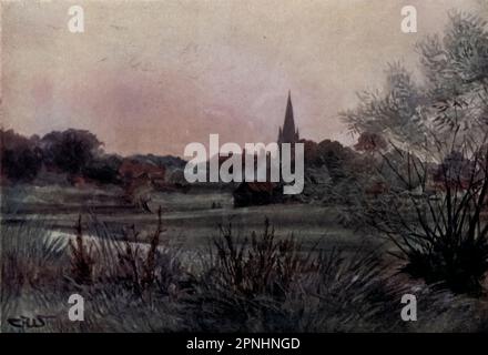 Scrooby at Eventide DRAWN BY CHARLES WHYMPER from the book ' Homes and ...