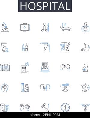 Sickbay line icons collection. Medical, Infirmary, Treatment, Diagnosis ...