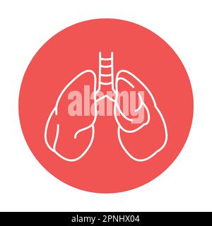 Pneumothorax color line icon. Human diseases. Pictogram for web page ...
