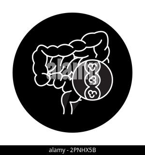 Intestines hurts color line icon. Human diseases. Pictogram for web ...