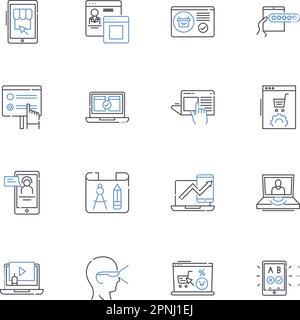 Evolution line icons collection. Adaption, Natural selection, Mutation ...