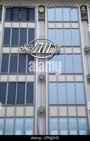 Cologne house facade with the famous 4711 sign, real Cologne Water ...