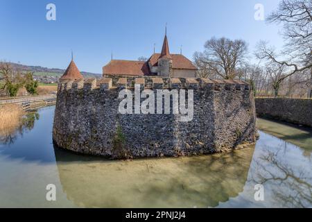 Castle Hallwyl in Switzerland, landmark Stock Photo - Alamy