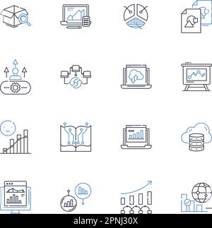 Performance and results line icons collection. Efficiency, Effectiveness, Productivity, Accuracy ...