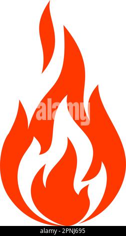 Bonfire icon in flat design. Vector illustration. Gray bonfire icon on ...