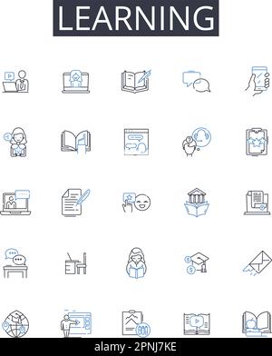 Experience accumulation line icons collection. Growth, Progress ...