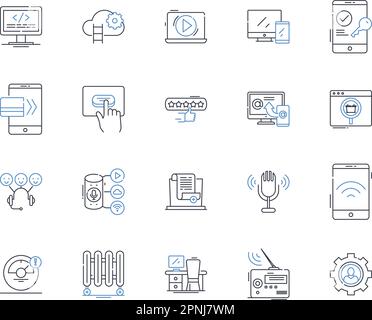 Incident response line icons collection. Attack, Breach, Containment ...