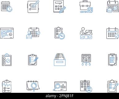 Chronology line icons collection. Timeline, Sequence, Order, History ...