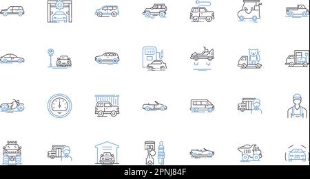 Transit line icons collection. Commute, Transit-oriented, Mass-transit ...