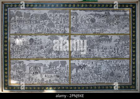 Patachitra or Pattachitra a cloth-based scroll painting on canvas for ...