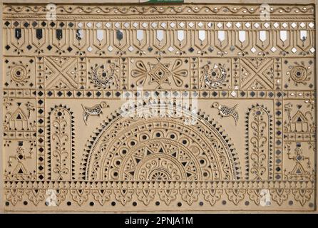 Mud and Mirror Work is a traditional mural craft of Kutch, Gujarat ...